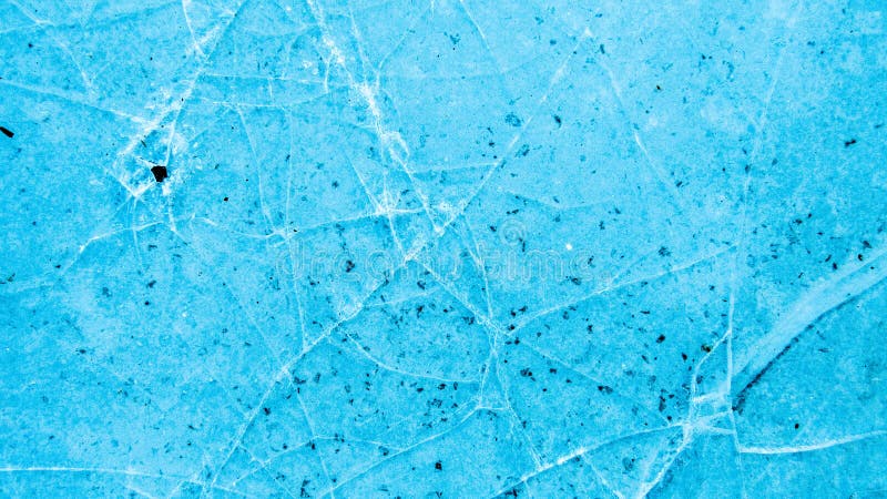 View of Beautiful Drawings on Ice from Cracks. a Tiny World in the ...