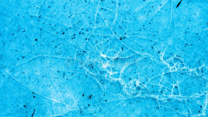 View of Beautiful Drawings on Ice from Cracks. a Tiny World in the ...