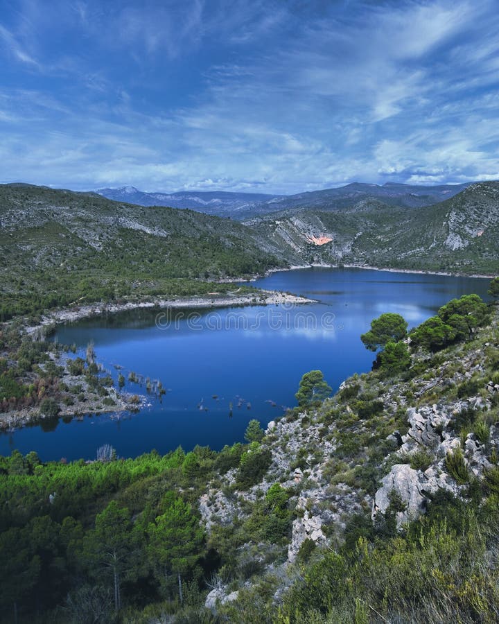 View of Beautiful Lake with Many Reflections Stock Photo - Image of ...