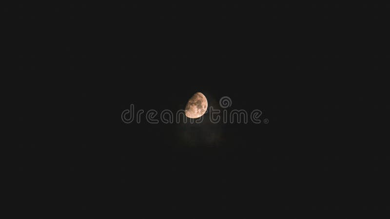View of the Beautiful Midnight Moon on a Black Sky Background Stock ...