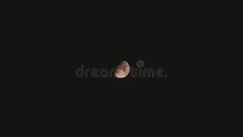 View of the Beautiful Midnight Moon on a Black Sky Background Stock ...