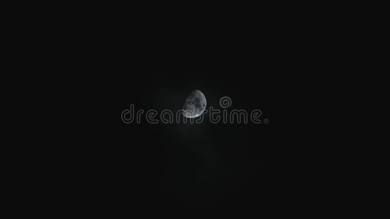 View of the Beautiful Midnight Moon on a Black Sky Background Stock ...