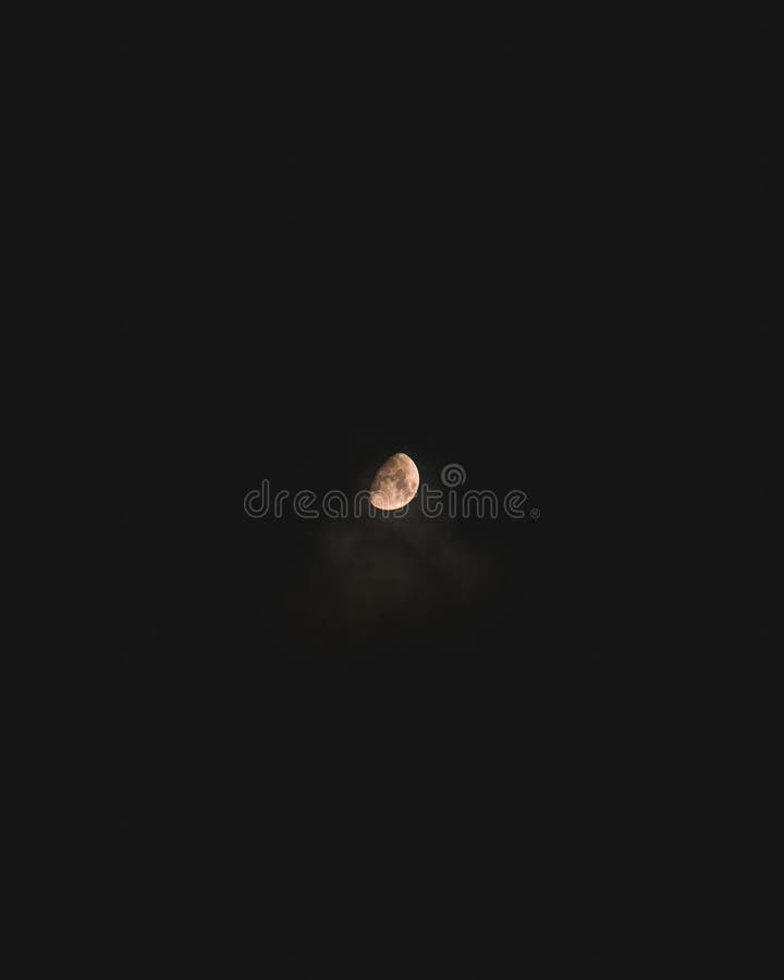 View of the Beautiful Midnight Moon on a Black Sky Background Stock ...