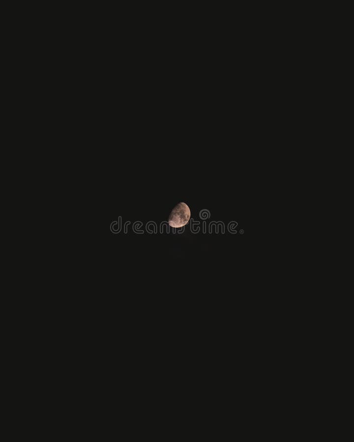 View of the Beautiful Midnight Moon on a Black Sky Background Stock ...