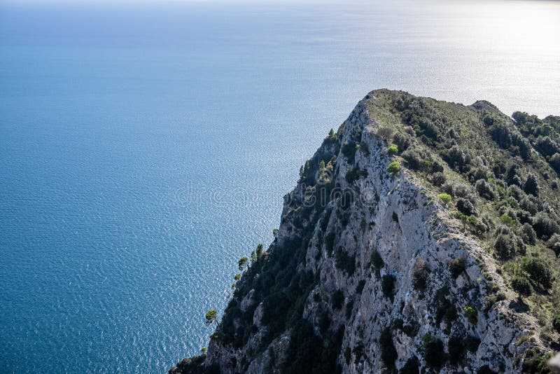 View of Beautiful from Monte Solaro in Anacapri Capri, Italy Stock ...