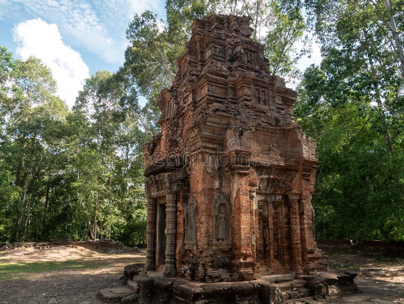 View of the Beautiful Preah Ko Temple in Cambodia Stock Photo - Image ...