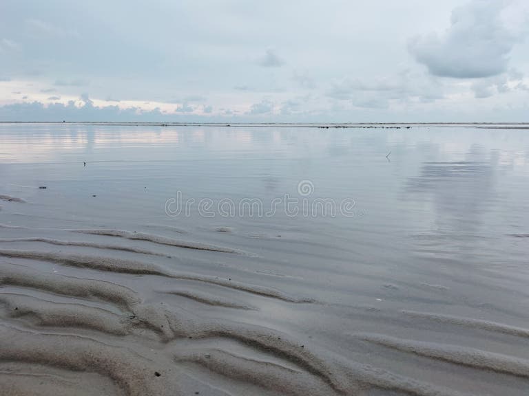 View of Beautiful Sky at Afternoon and Its Reflection on Sea Stock ...