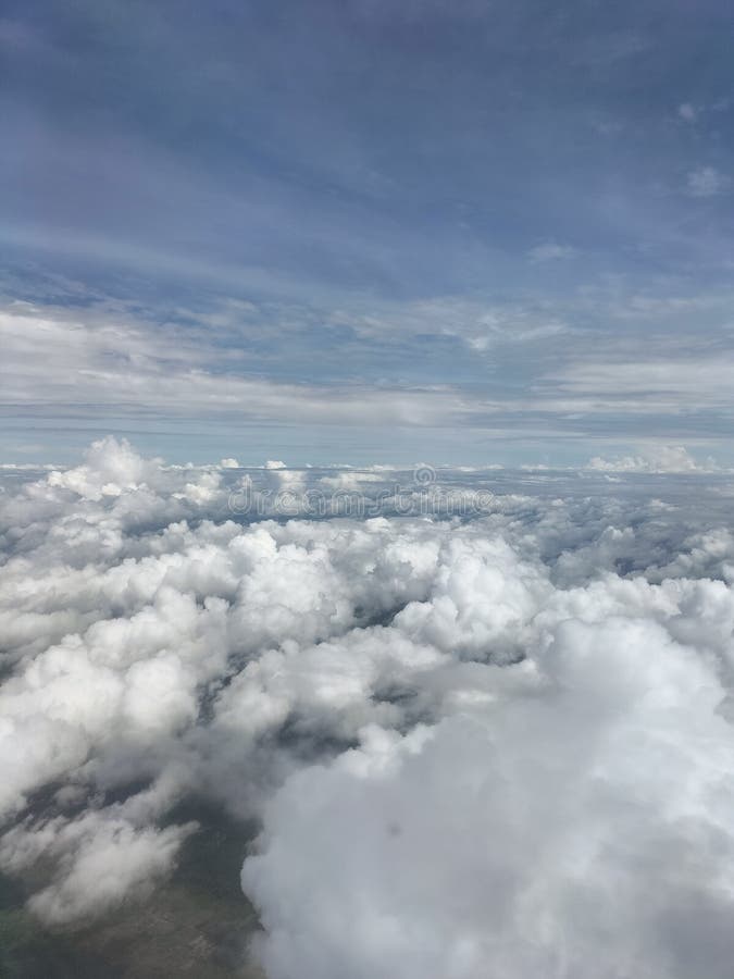 View of Beautiful Sky with Several Cloud Layers and Different Type ...