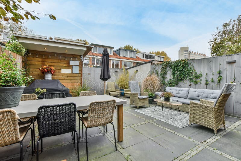 Beautiful veranda design stock image. Image of empty - 239028015