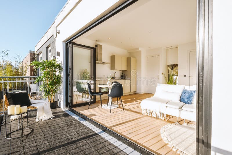 Beautiful veranda design stock photo. Image of residential - 249370870