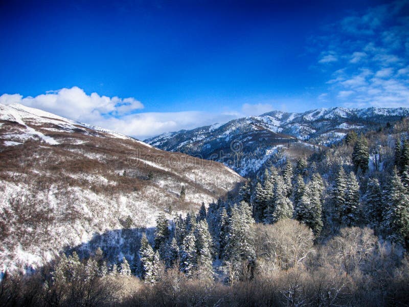 A View of the Beautiful Wasatch Mountains Stock Image - Image of ...