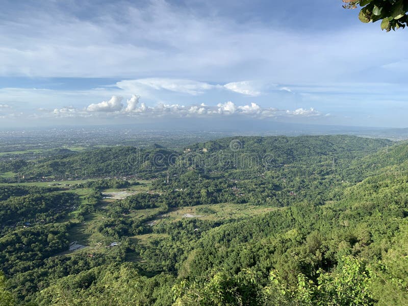 View from Becici Peak or Puncak Becici, Yogyakarta Stock Image - Image ...