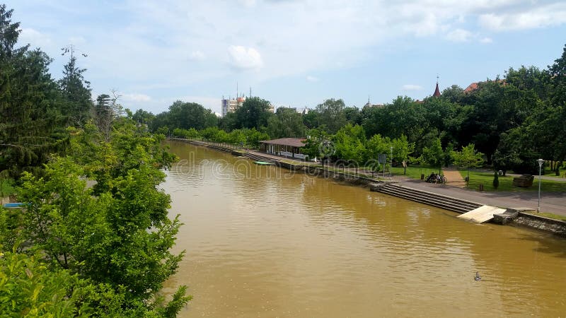 A View of the Bega River Timisoara, Romania Stock Photo - Image of ...