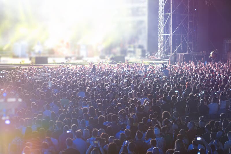 Back View of People at the Concert Editorial Photo - Image of dark ...