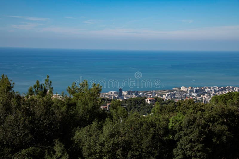 View at Beirut from a Distance Stock Image - Image of east, capital ...
