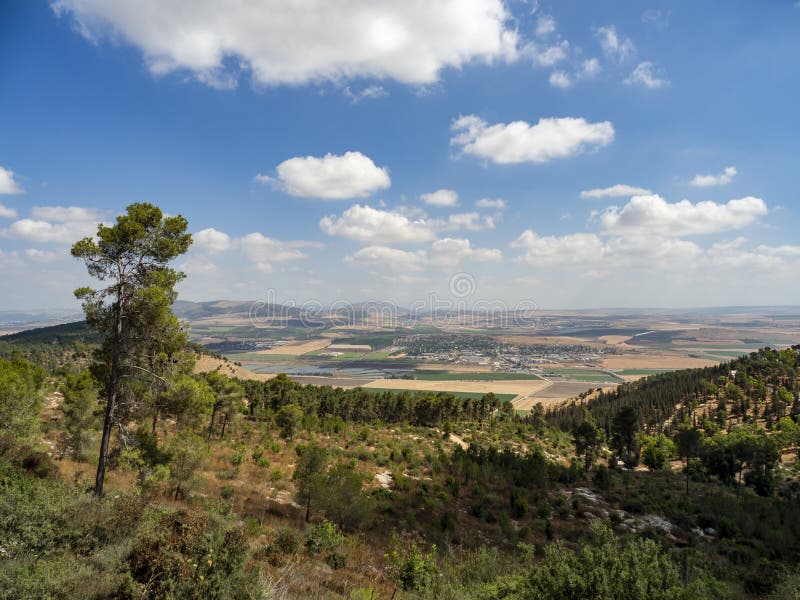 View on a Beit Shean Valley from Mount Gilboa Stock Image - Image of ...