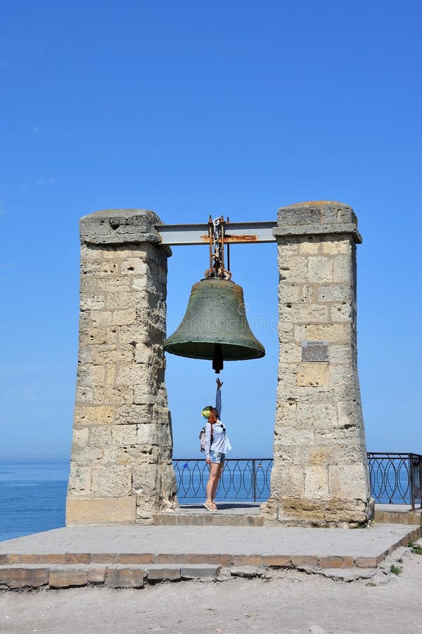 View on the Bell of Chersonesos. it`s the Symbol of Chersonesos Stock ...
