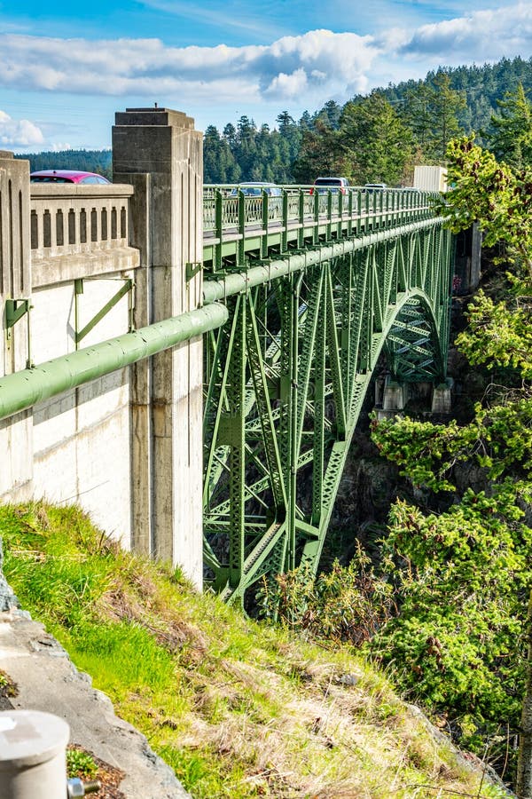 Deception Pass Bridge 7 stock image. Image of brdige - 313001479