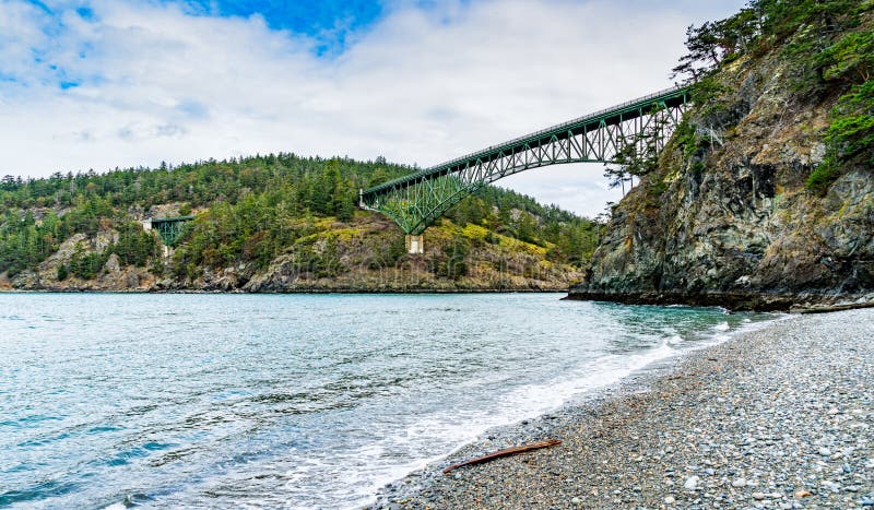 Deception Pass Bridge Full stock image. Image of span - 311299083