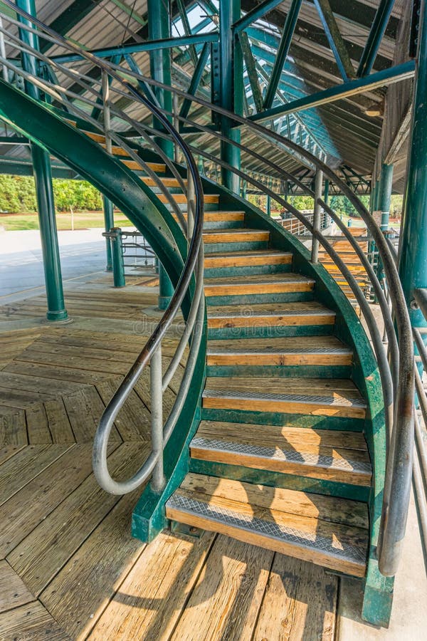 Curving Stairs from Below stock image. Image of steps - 123993813