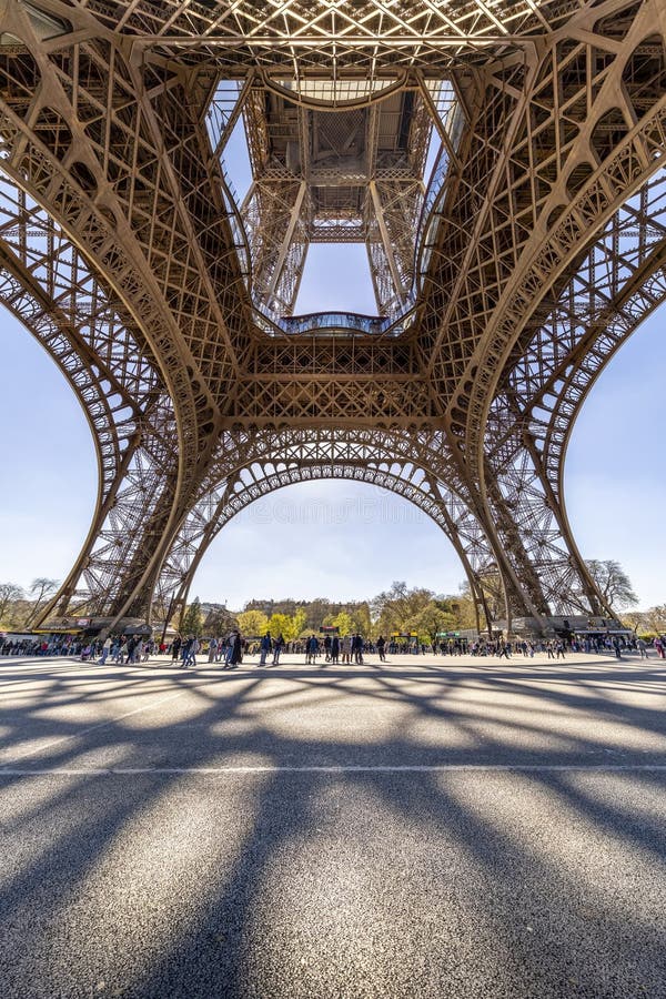 View from Below the Eiffel Tower, an Architectural Masterpiece ...