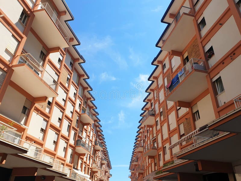 A View from Below of High-rise Buildings Stock Image - Image of ...