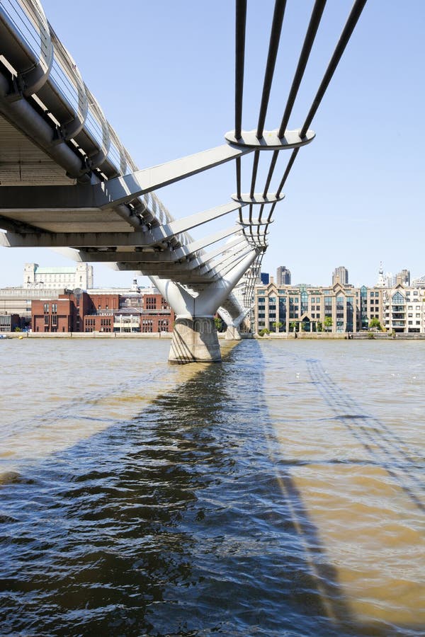 View from Below of Millennium Bridge Editorial Stock Photo - Image of ...
