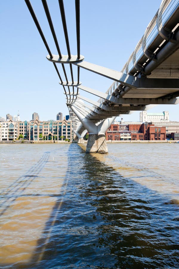 View from Below of Millennium Bridge Editorial Stock Photo - Image of ...