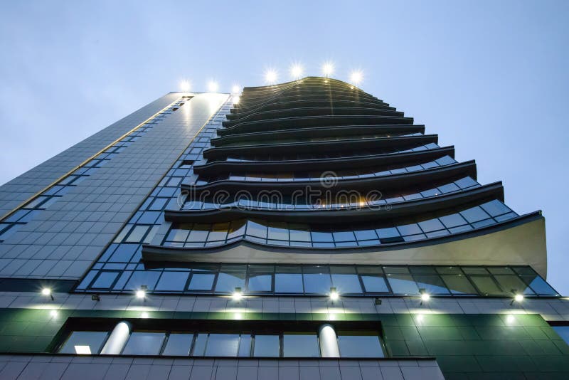 View from Below of New Modern Office Building or Business Centre Stock ...