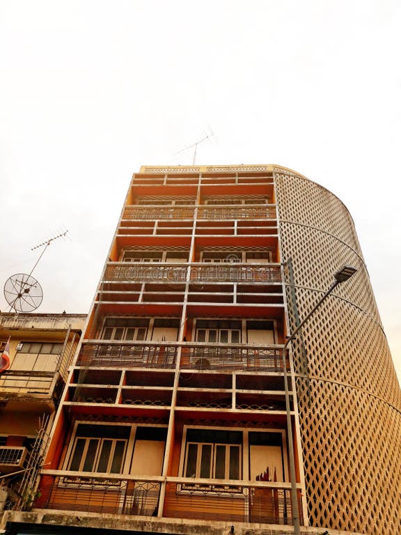 View Below the Old Structure, Vintage Asian Lines. Stock Photo - Image ...