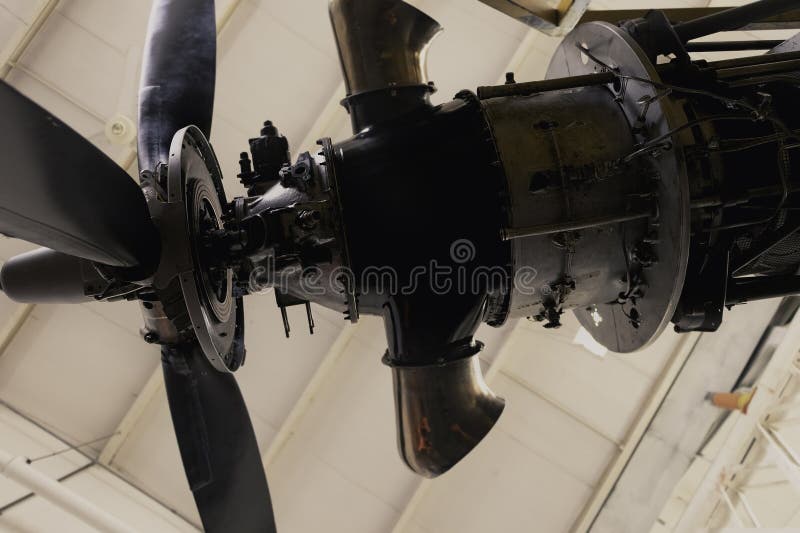 View from Below of Propeller of an Old Dismantled Plane Stock Image ...