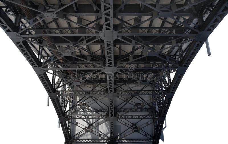 View from Below Steel Bridge Stock Photo - Image of frame, beneath ...