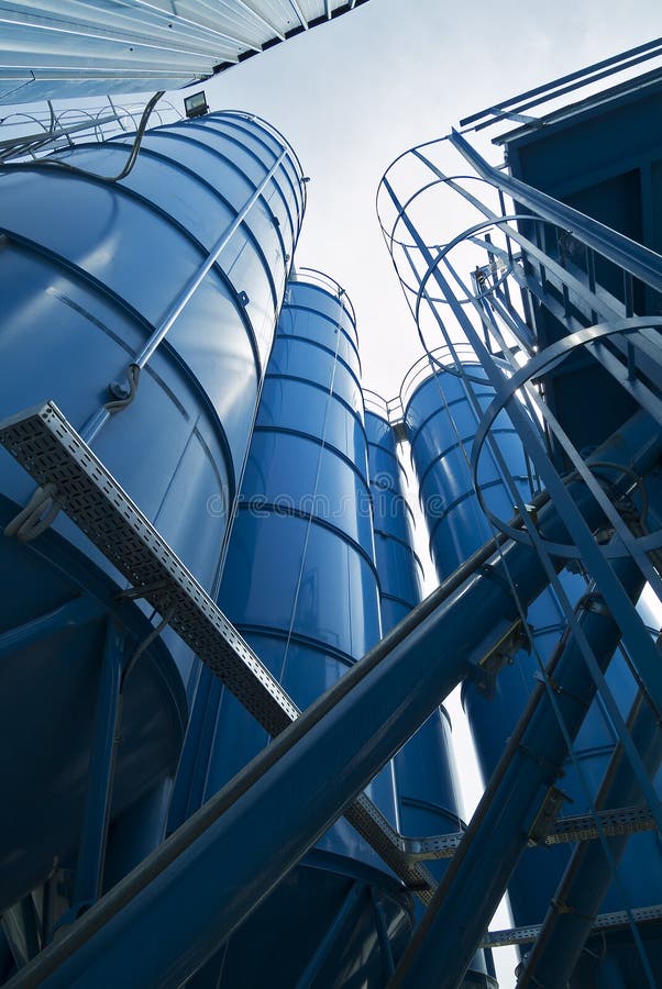 Tower Silos Bulk Storage stock image. Image of storage - 61928673