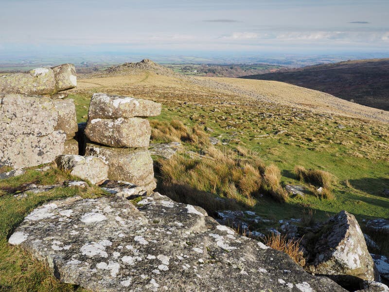 View from Belstone Tor Over Belstone Common and Devon Landscape ...