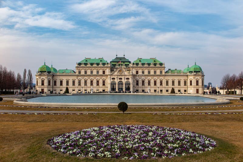 View of Belvedere Castle in Wien Stock Photo - Image of decoration ...