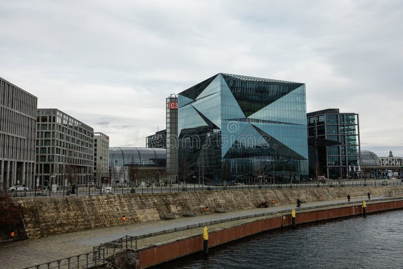 View of the Berlin Futuristic Cube Berlin Building at Washingtonplatz ...