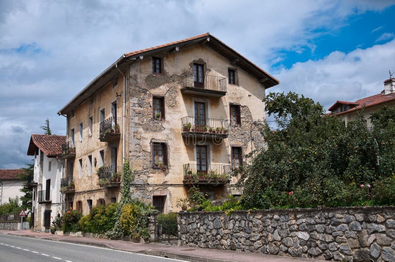 View of Betelu (Navarra, Spain) Stock Image - Image of navarra, town ...