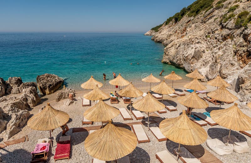 Beautiful Jale Beach between Himare and Dhermi on Albanian Riviera ...