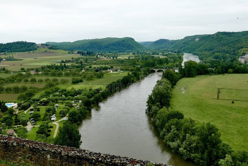 View Over Dordogne River from Beynac Stock Photo - Image of beynac ...