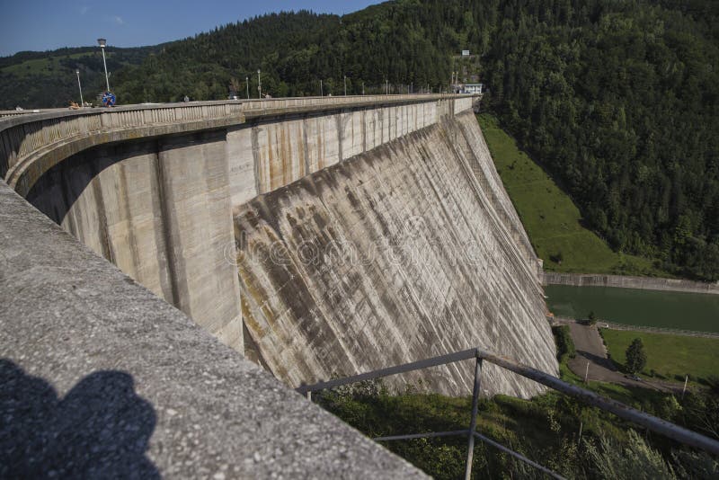 A View of Bicaz Dam on August 09, 2018 in Bicaz. Editorial Stock Photo ...