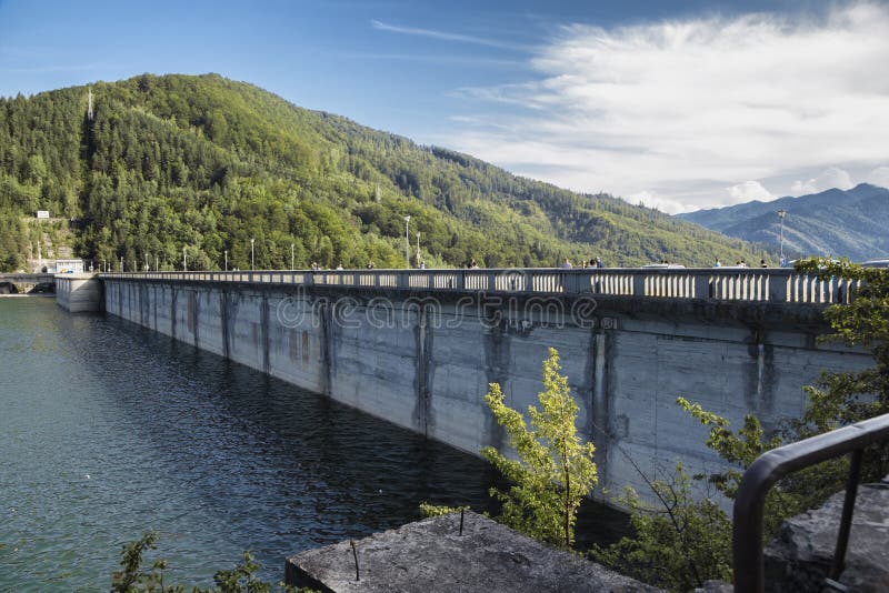 A View of Bicaz Dam on August 09, 2018 in Bicaz. Editorial Photography ...