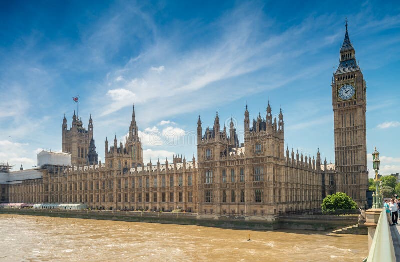 View of Big Ben on a Beautiful Summer Day Stock Image - Image of tower ...