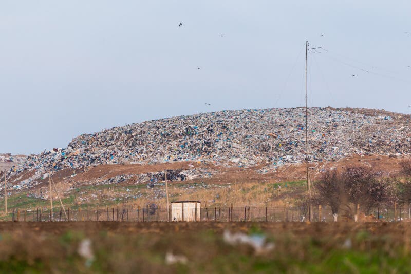 View of a Big Landfill Outside the City Stock Photo - Image of ...