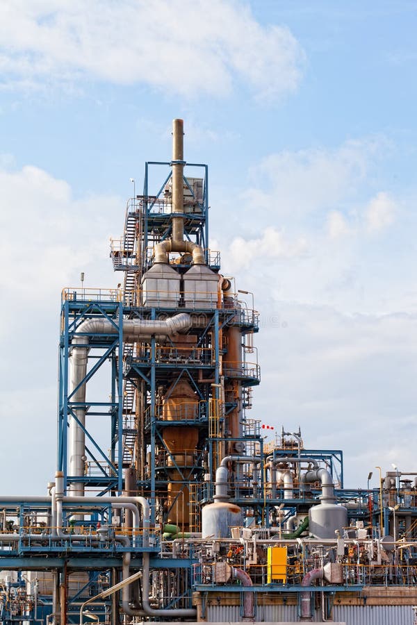 View of big oil refinery stock image. Image of diesel - 28747643