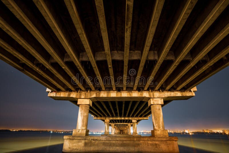 View of a Big Powerful Bridge Stock Photo - Image of bright, landscape ...