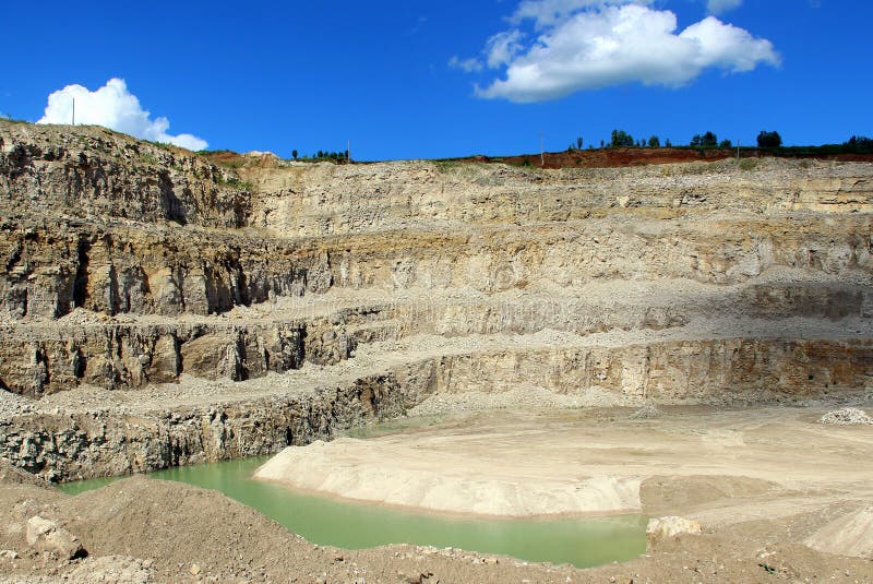 Big pit stock photo. Image of landscape, blue, clouds - 102259046