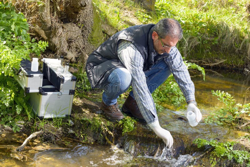 River water analysis stock image. Image of scientist - 15586491