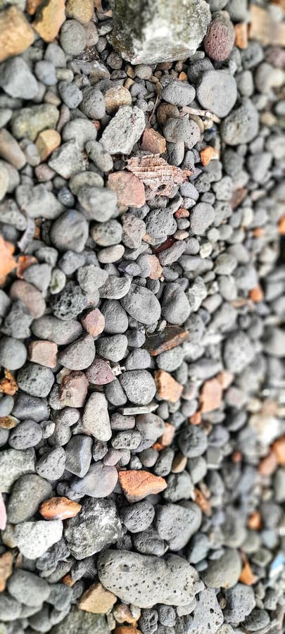 View of Black Color Pebble Stone Collection Stock Photo - Image of ...