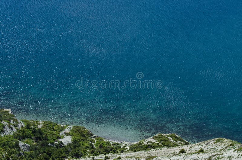 View of the Sea Depth from the Mountain. Stock Photo - Image of nature ...