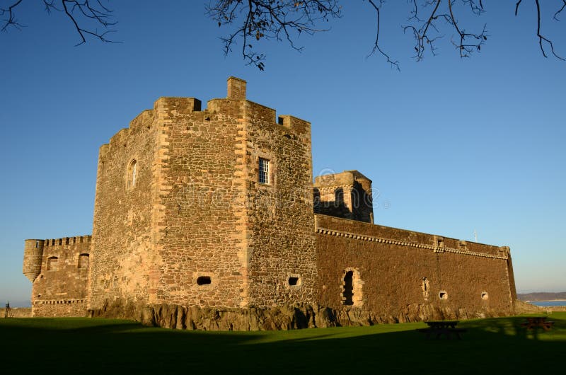 View of Blackness Castle stock photo. Image of grass - 84468012